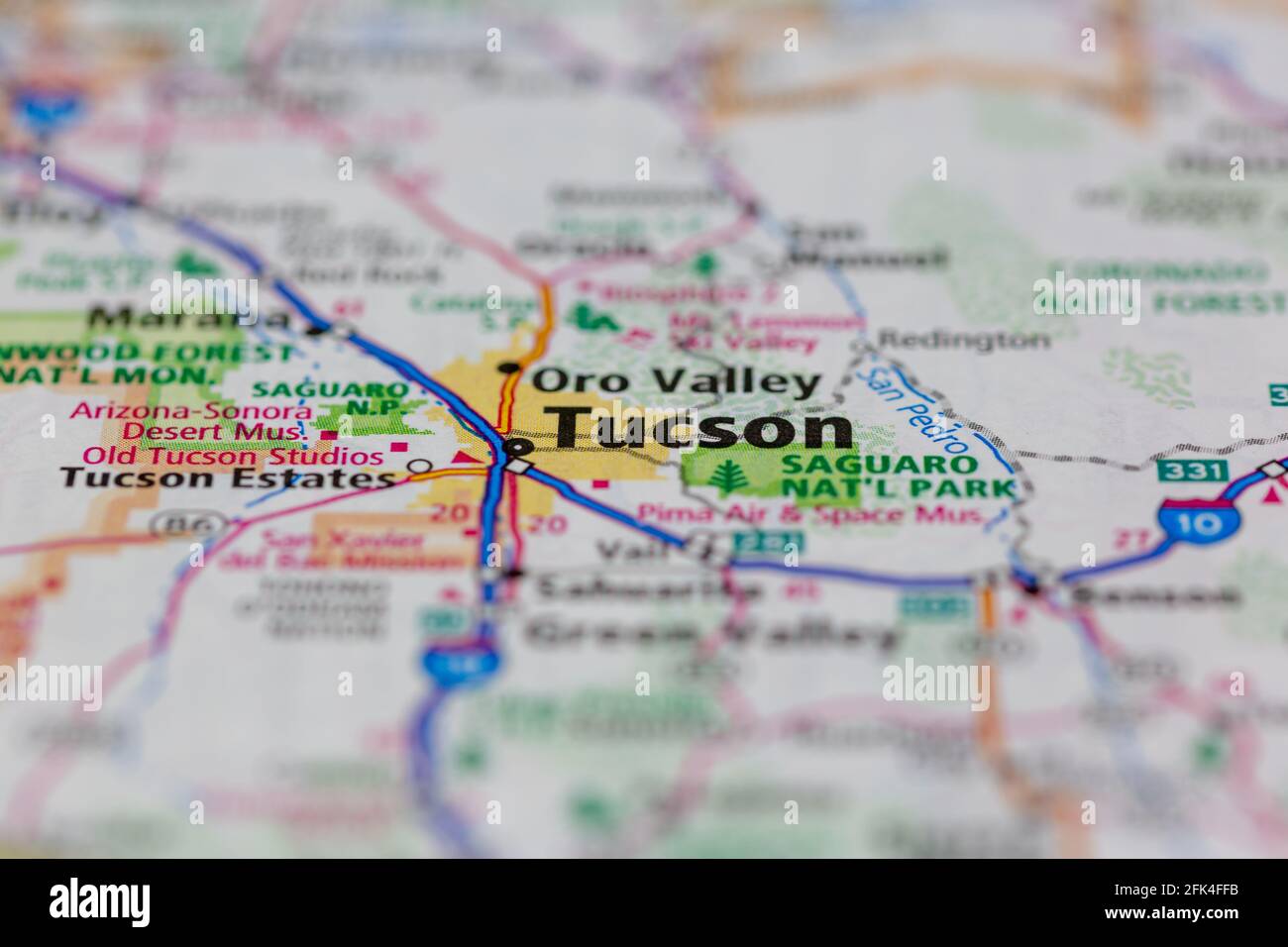 Map of tuscon hi-res stock photography and images - Alamy