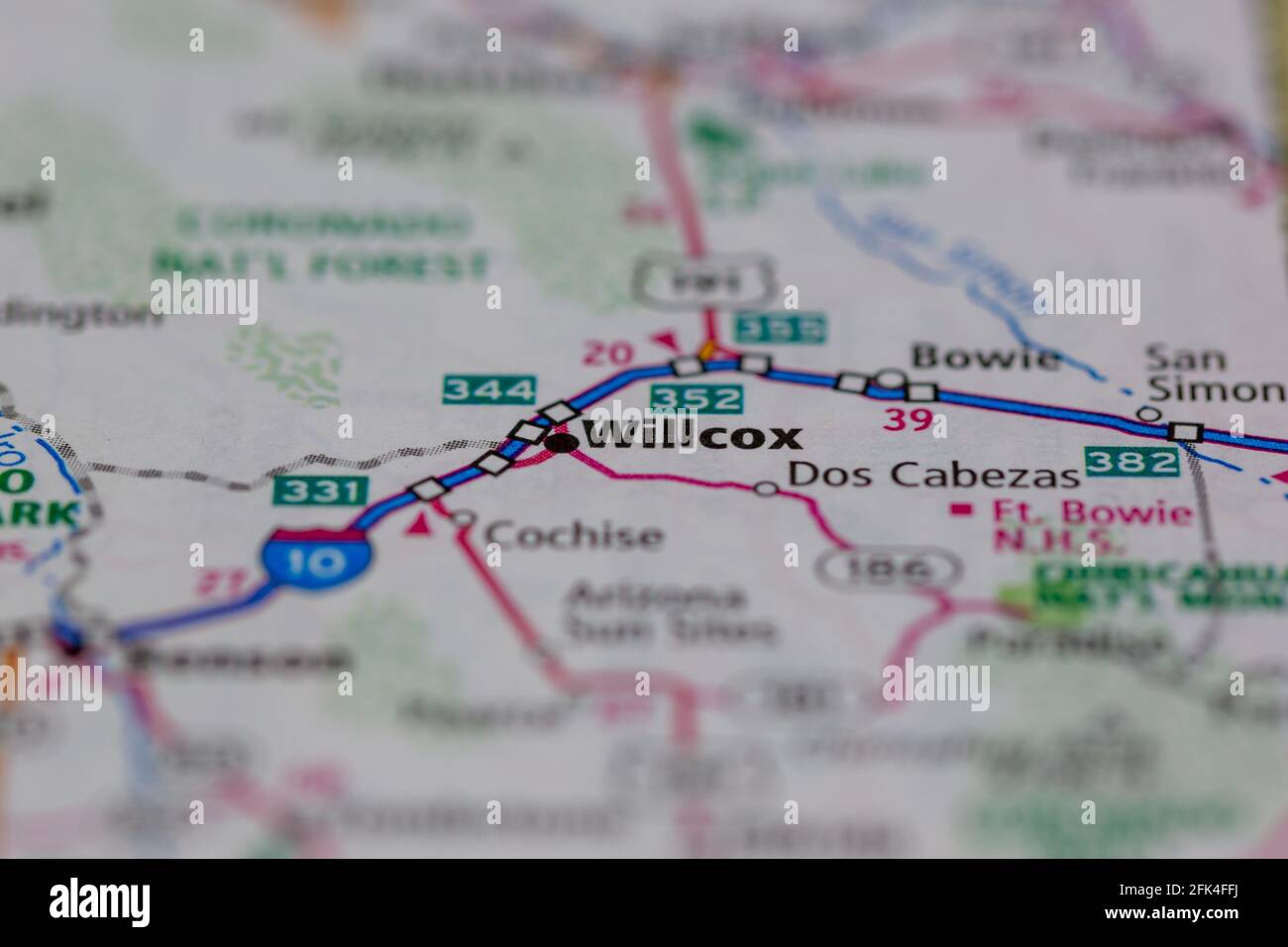 Map of willcox hi-res stock photography and images - Alamy