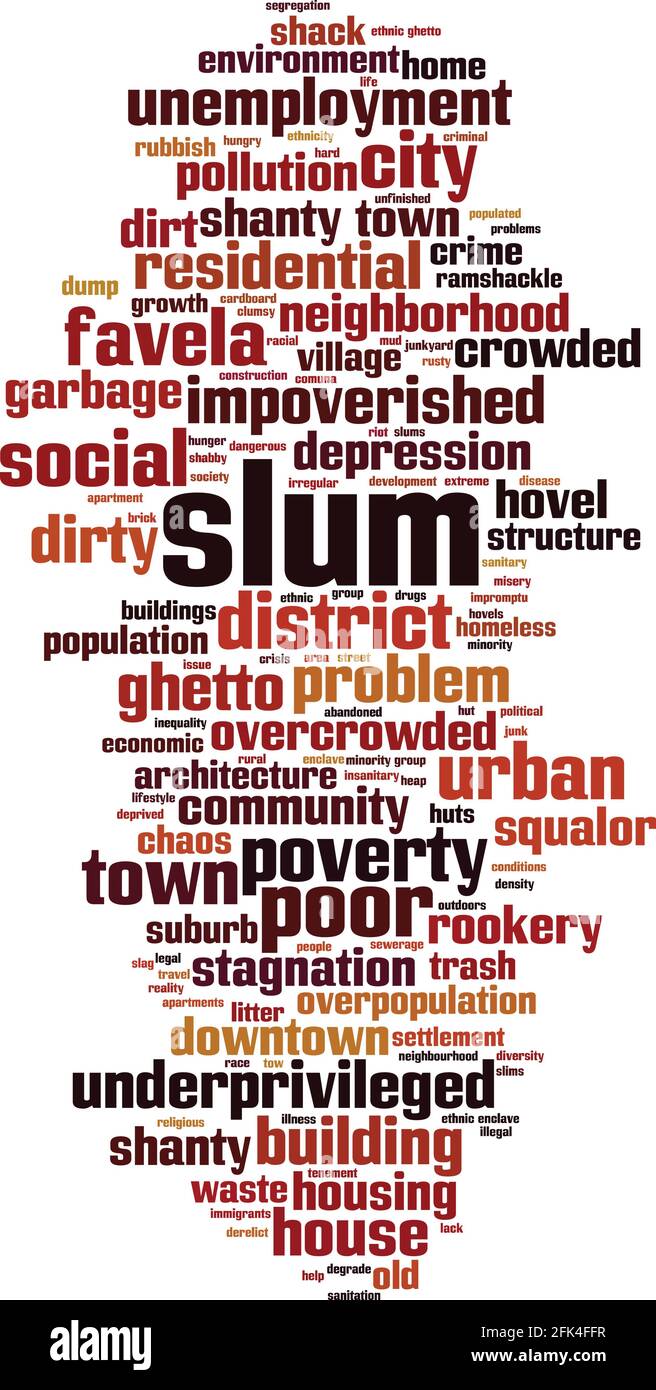 Slum word cloud concept. Collage made of words about slum. Vector ...