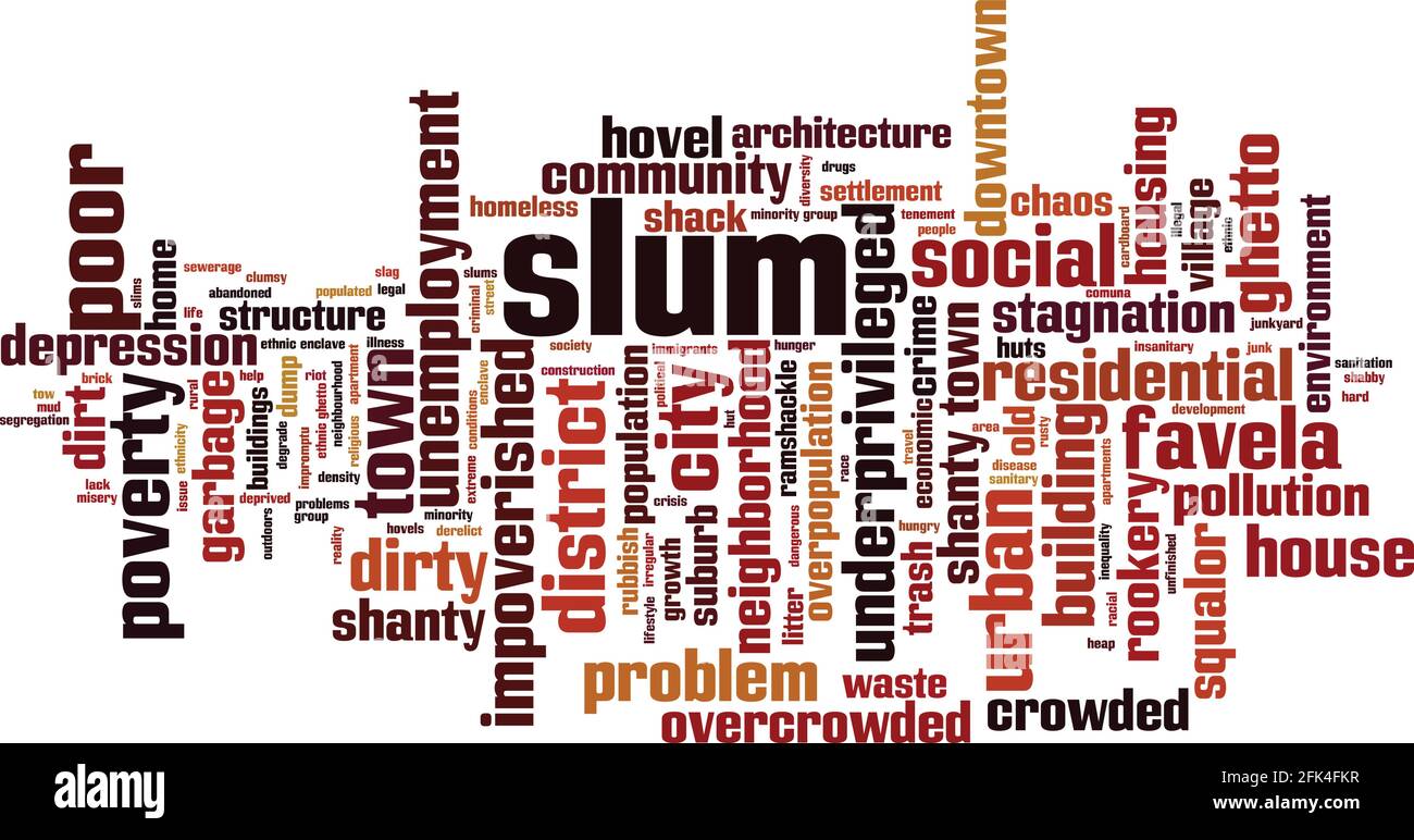 Slum word cloud concept. Collage made of words about slum. Vector ...