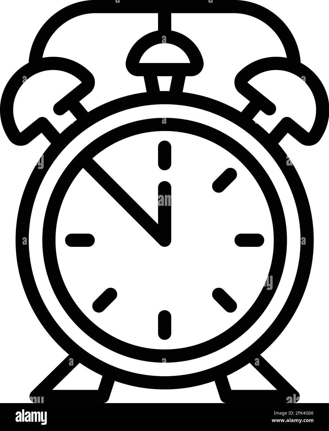 Alarm clock icon. Outline Alarm clock vector icon for web design ...