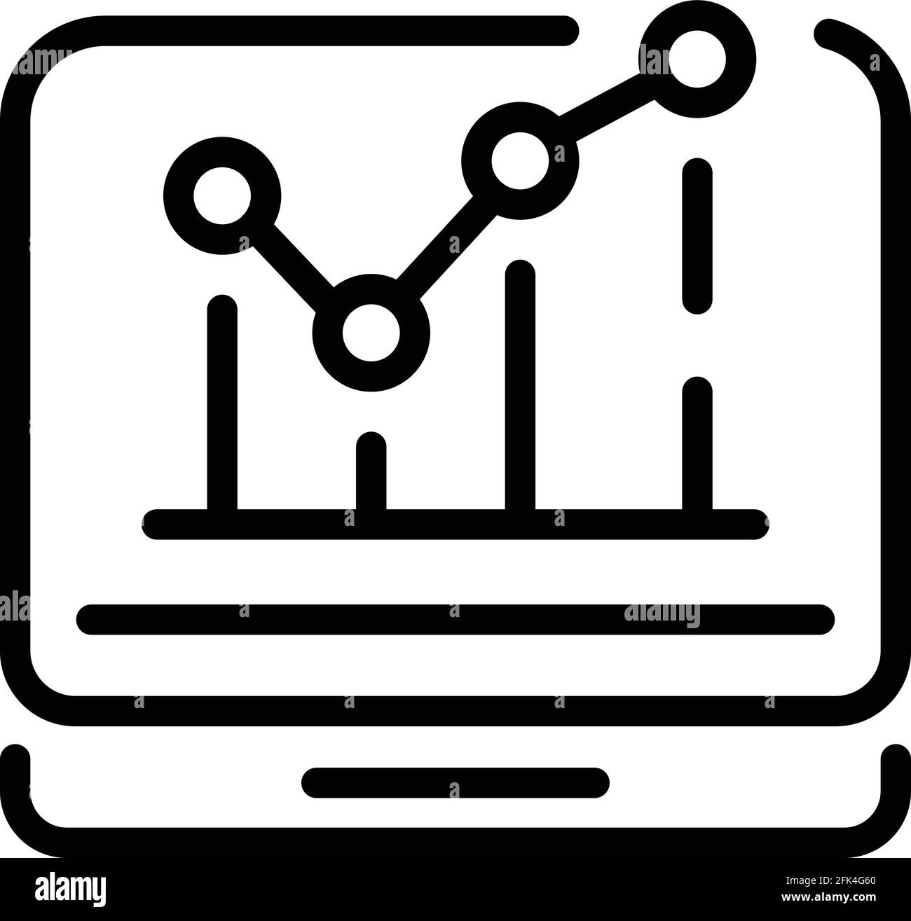 Result money monitor icon. Outline Result money monitor vector icon for ...