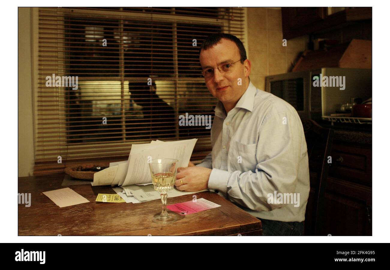 Robert Jefferis at home in Londonpic David Sandison 11/2/2004 Stock ...