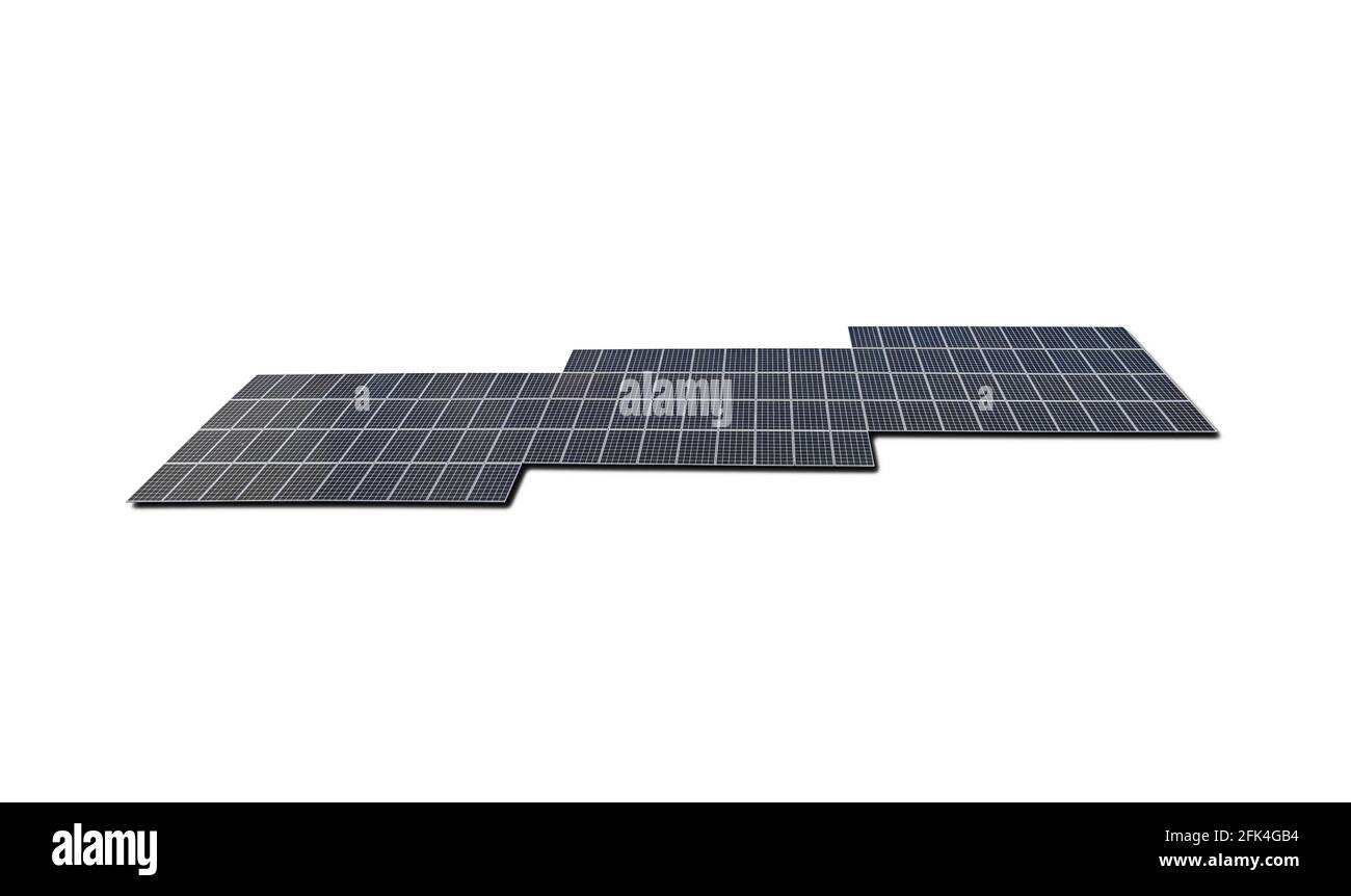 Solar panels isolated on white background Stock Photo - Alamy