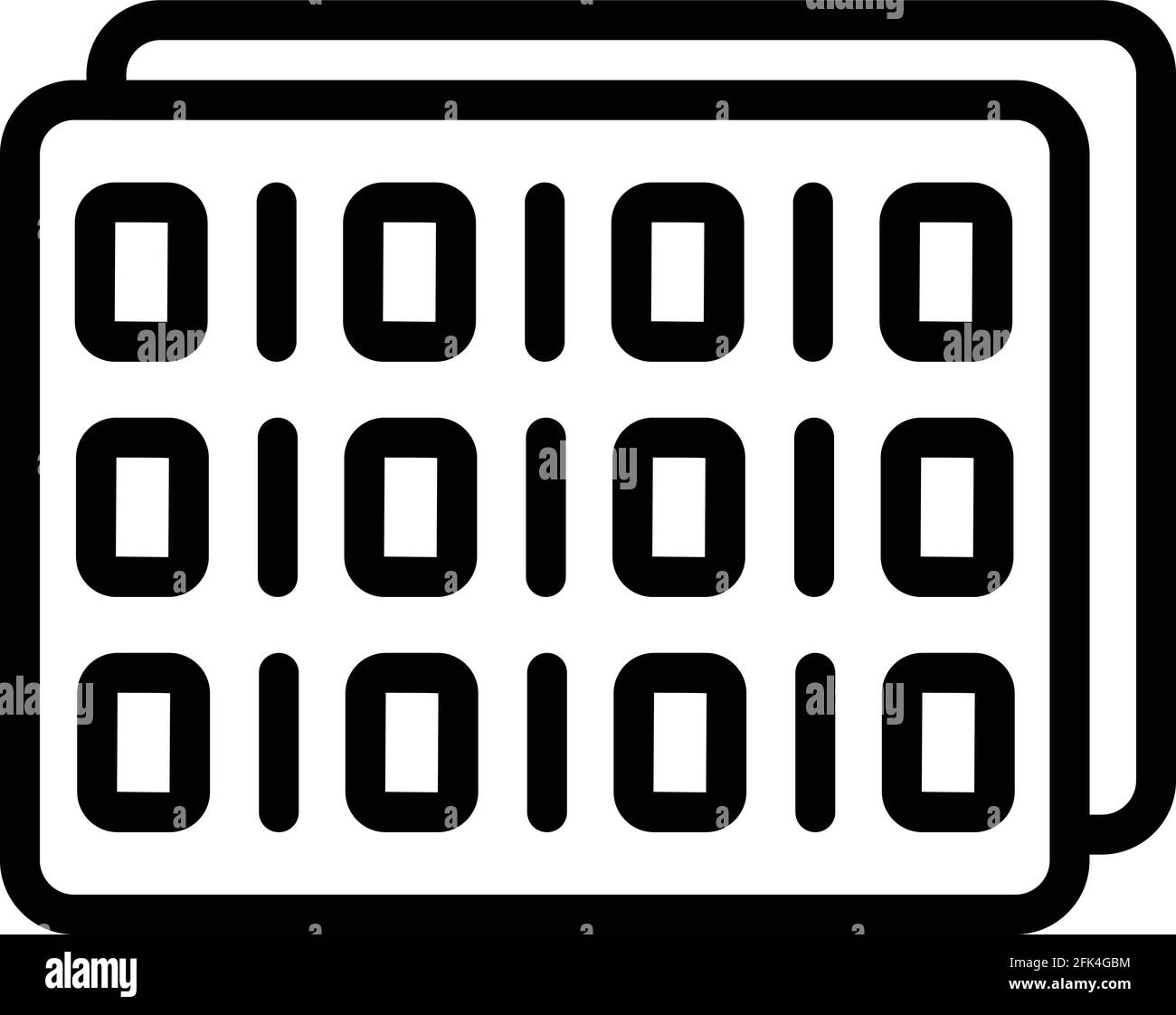 Big data icon. Outline Big data vector icon for web design isolated on ...