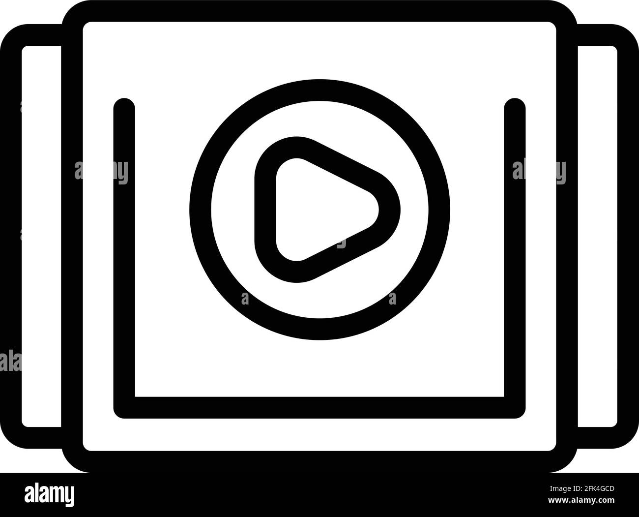 Video market studies icon. Outline Video market studies vector icon for ...