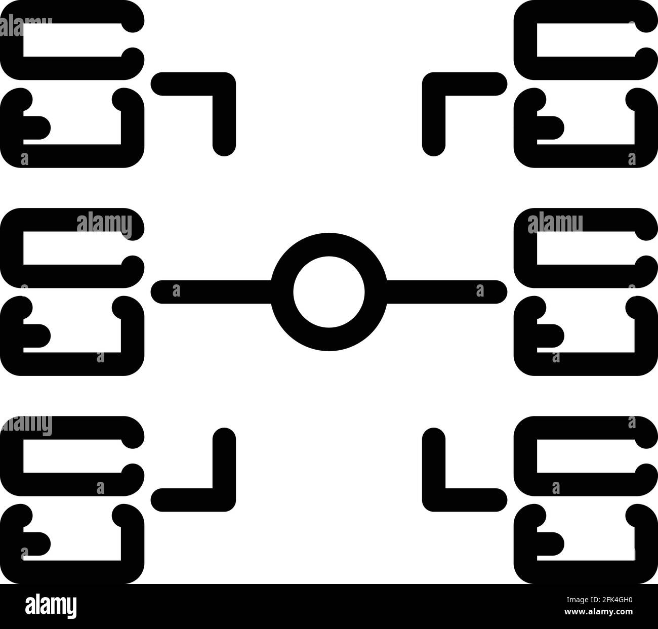 Big data connection icon. Outline Big data connection vector icon for ...