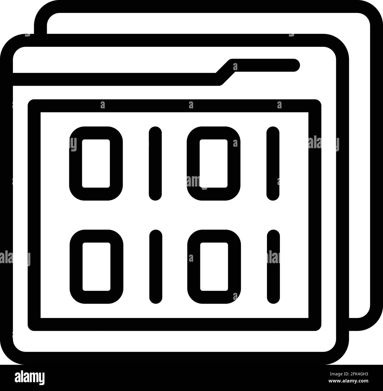 Big data files icon. Outline Big data files vector icon for web design ...