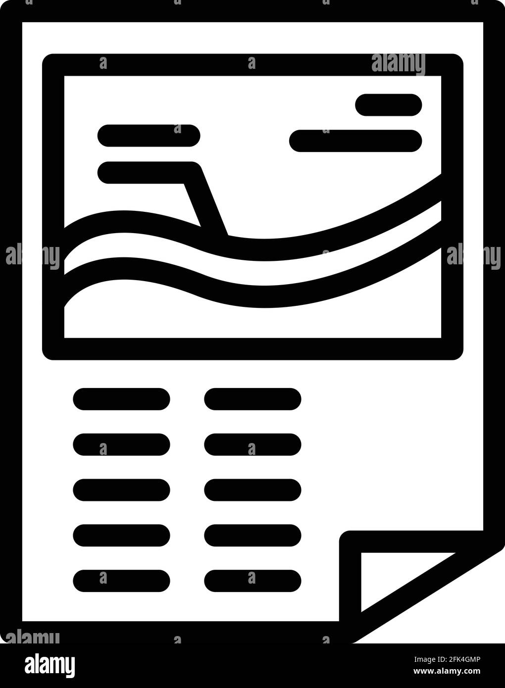 Big data report icon. Outline Big data report vector icon for web ...