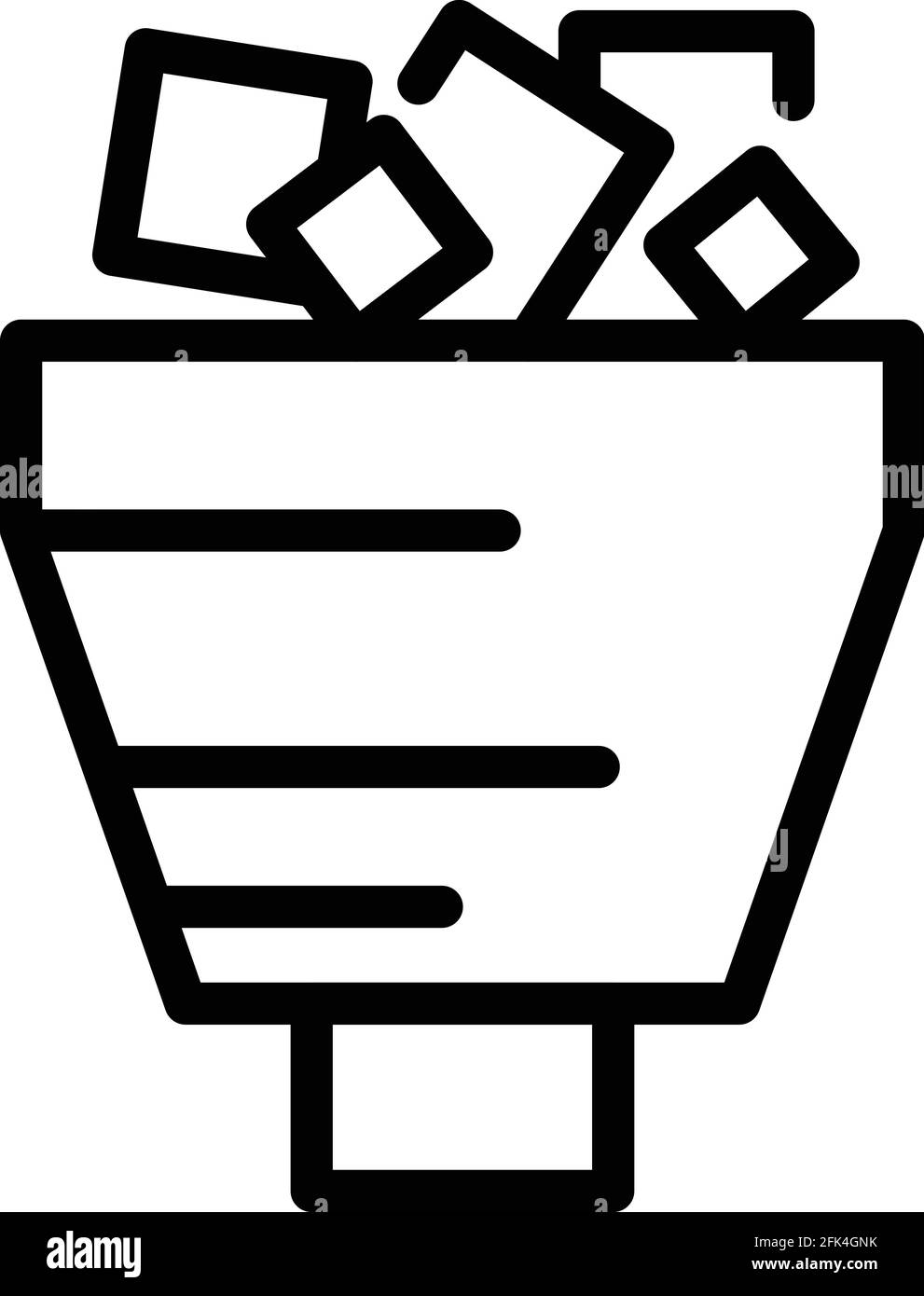 Filter data icon. Outline Filter data vector icon for web design ...