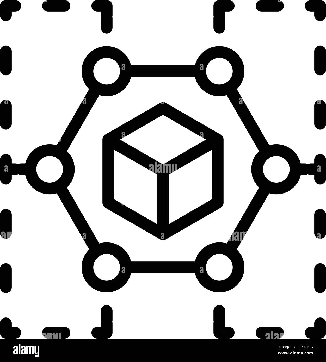 Digital big data icon. Outline Digital big data vector icon for web ...