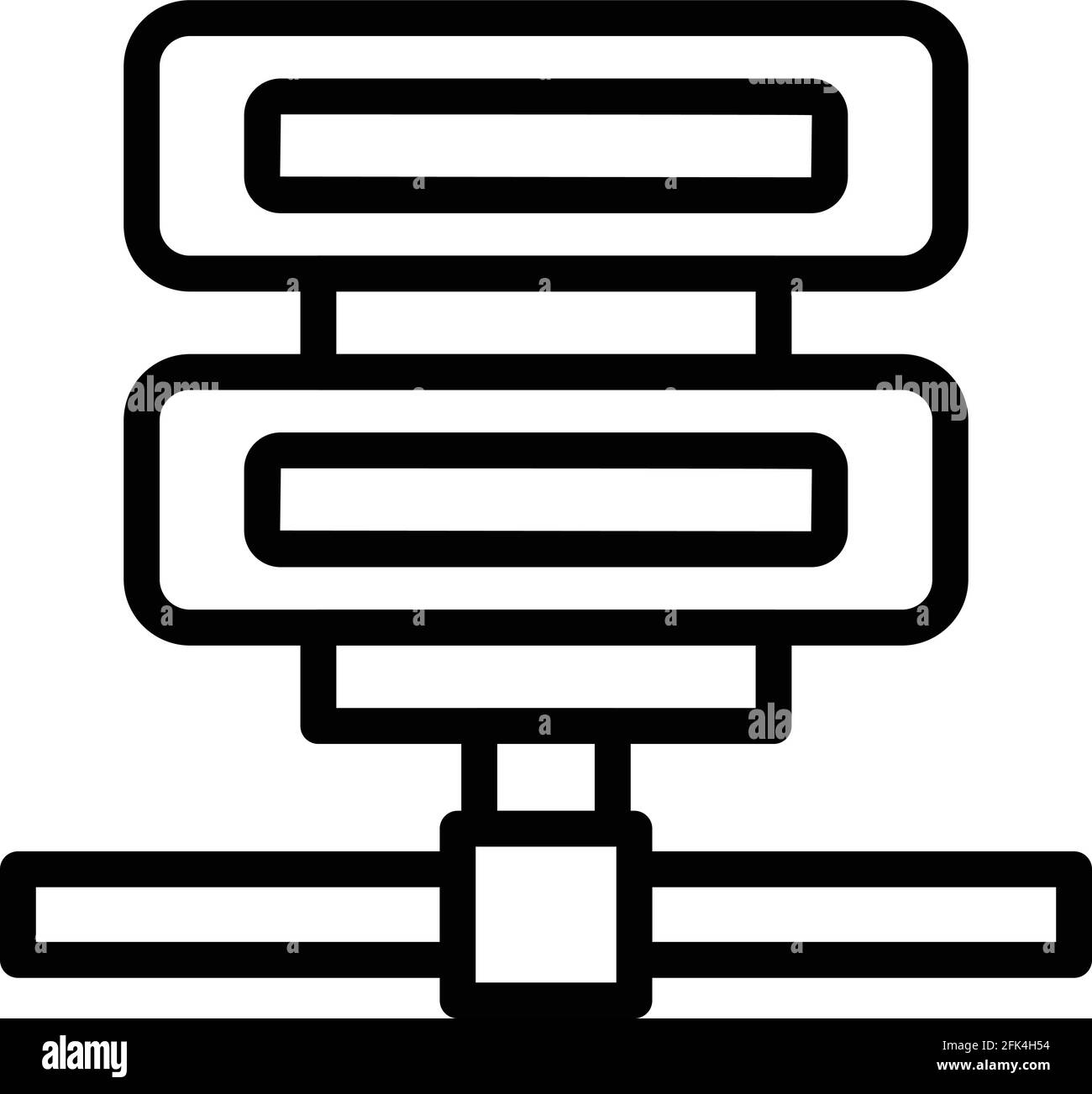 Big data server icon. Outline Big data server vector icon for web ...