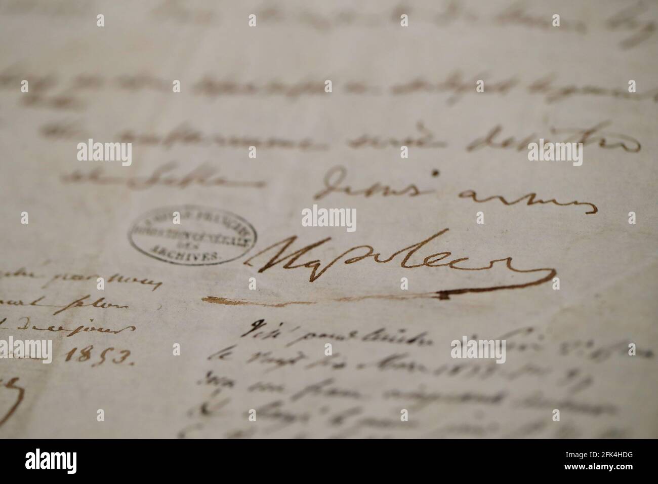 His signature on his testament hi-res stock photography and images - Alamy