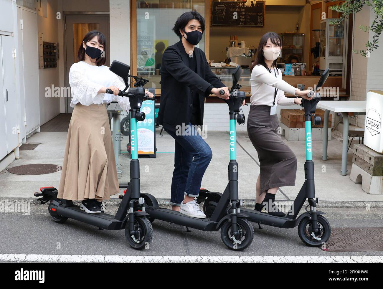 April 28, 2021, Tokyo, Japan - Japan's micro mobility sharing venture ...