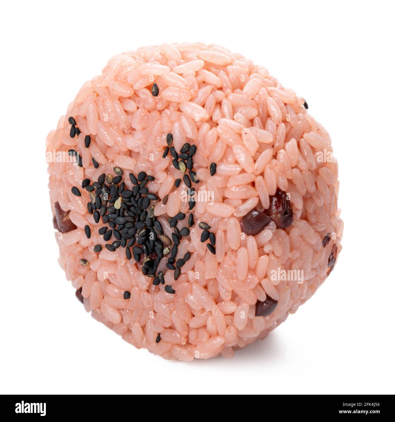 onigiri triangle sushi ball with rice isolated on white background ...
