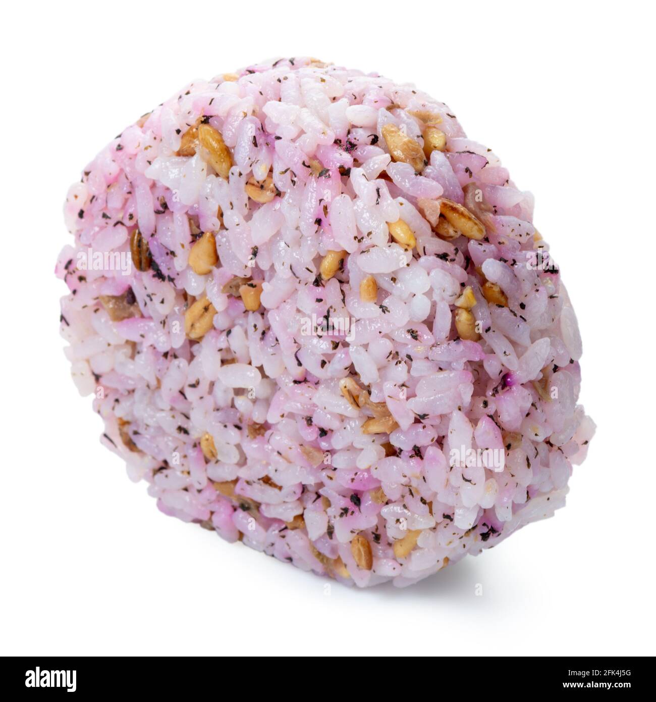 onigiri triangle sushi ball with rice isolated on white background ...