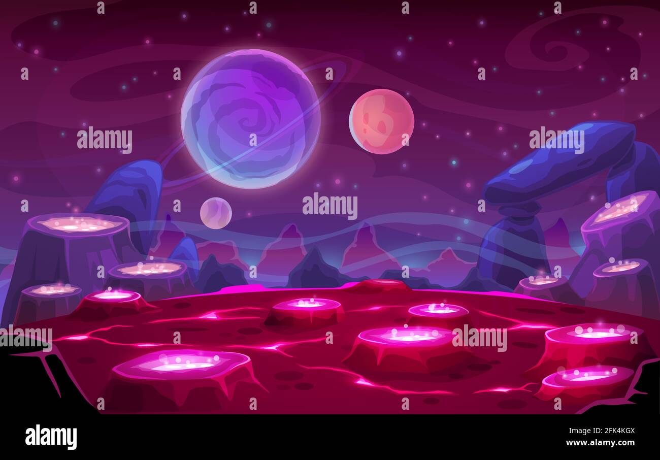 Cartoon Planet Surface