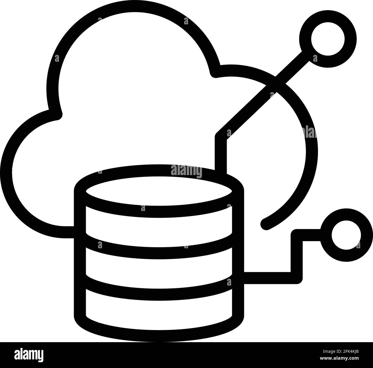 Computing storage data icon. Outline Computing storage data vector icon for web design isolated ...