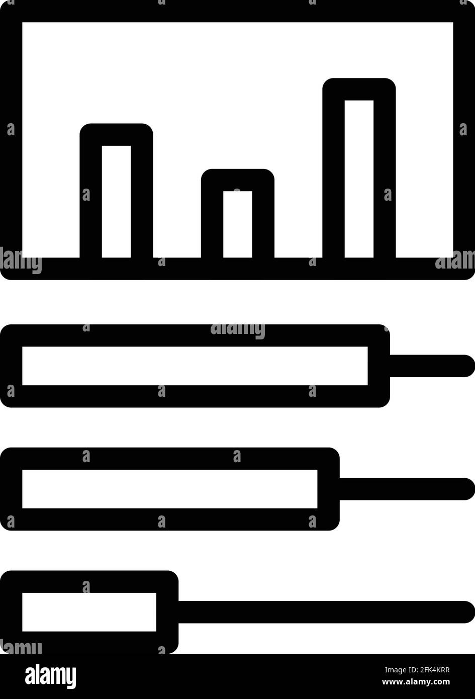 Big data statistics icon. Outline Big data statistics vector icon for ...