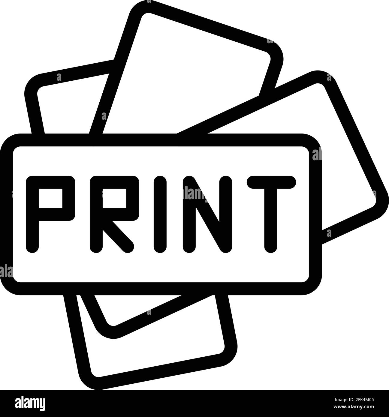 Print service icon. Outline Print service vector icon for web design ...