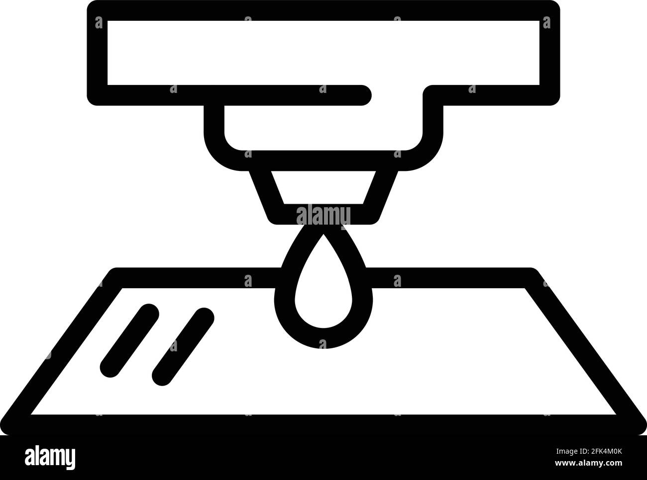 Printing ink icon. Outline Printing ink vector icon for web design ...