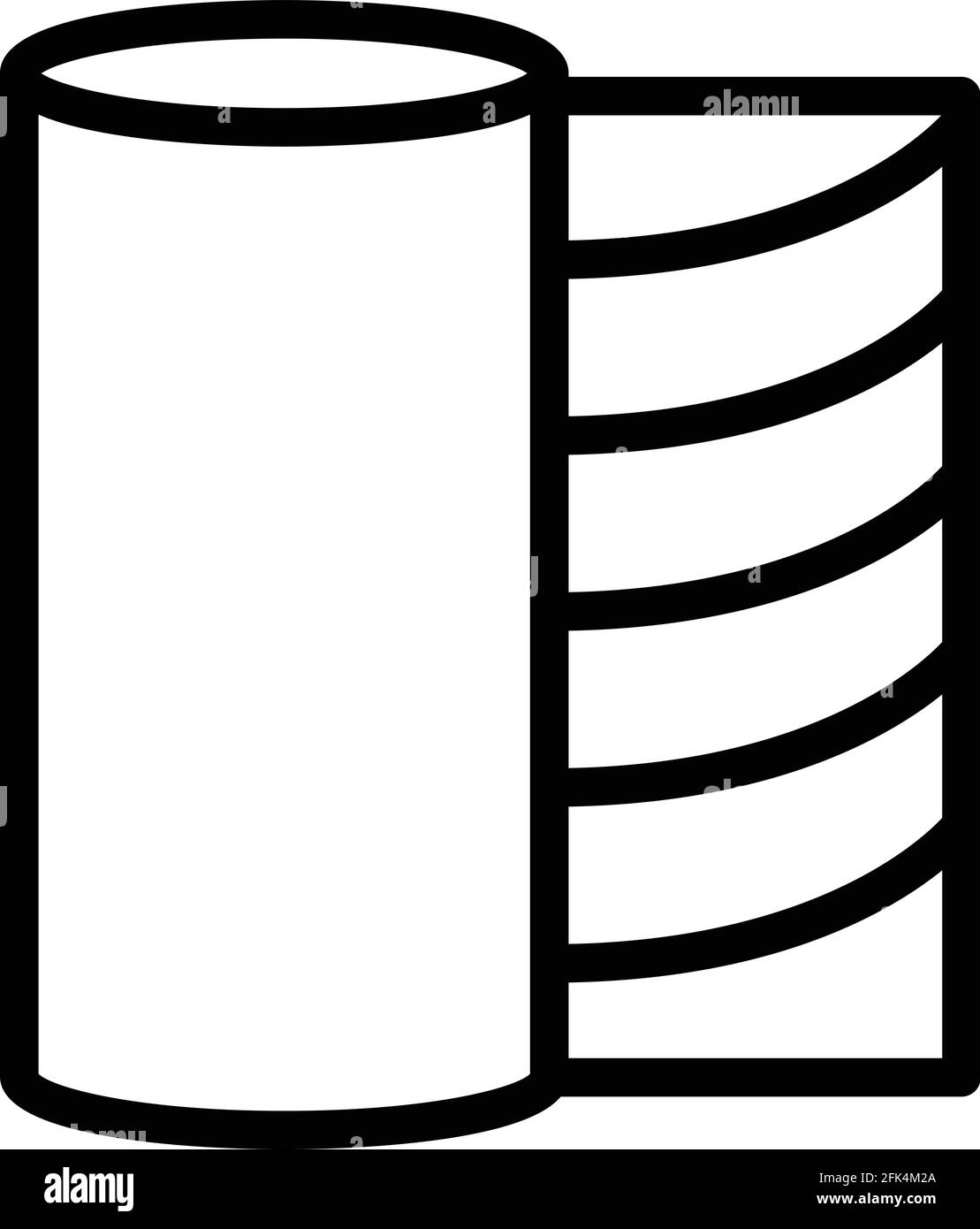 Printing roll icon. Outline Printing roll vector icon for web design ...
