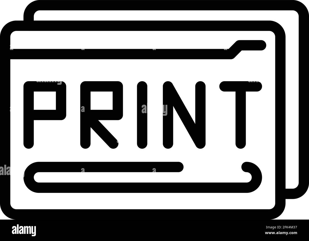 Screen printing icon. Outline Screen printing vector icon for web design isolated on white ...