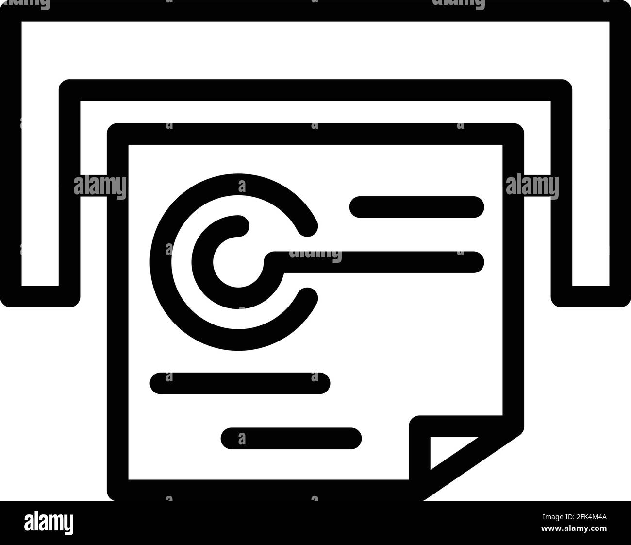 Printing file icon. Outline Printing file vector icon for web design ...
