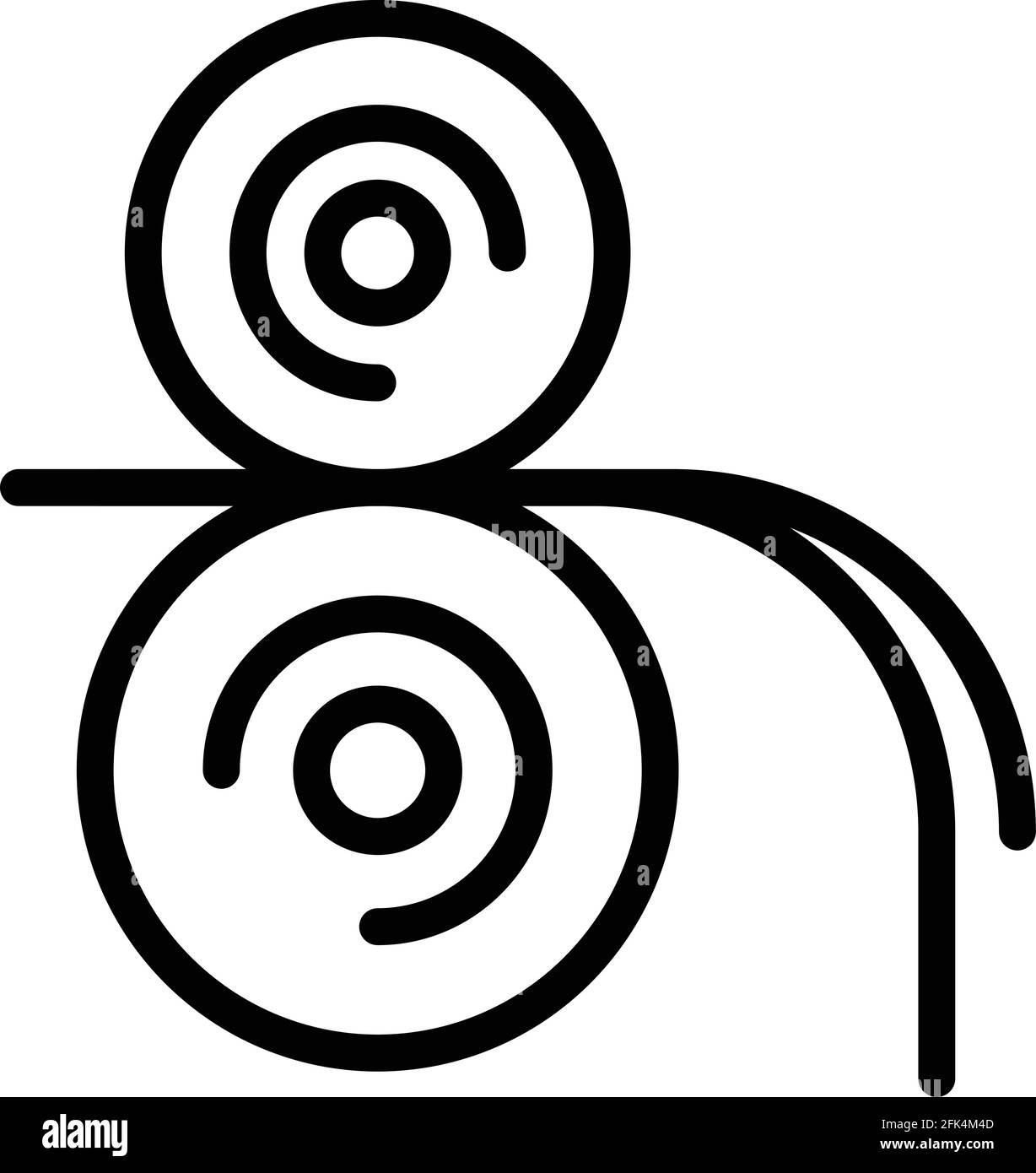 Printing process icon. Outline Printing process vector icon for web ...