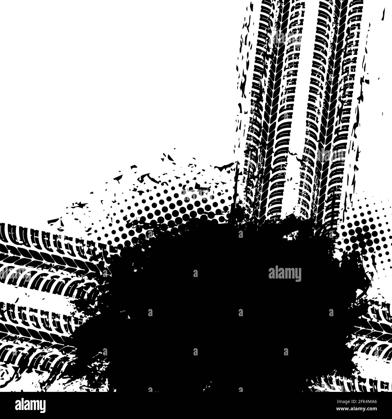 Motorsport, car racing or transportation background with tire rubber ...