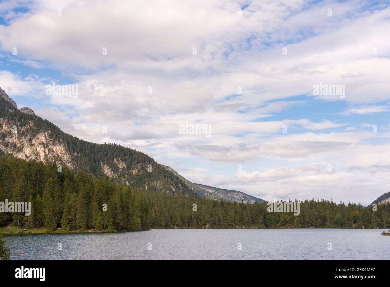 landscape on Tovel Lake in Trentino Alto Adige in Italy Stock Photo - Alamy