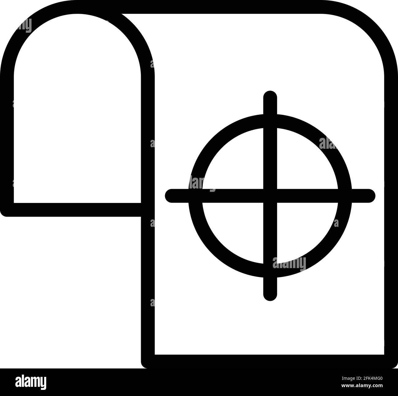 Printing target icon. Outline Printing target vector icon for web ...