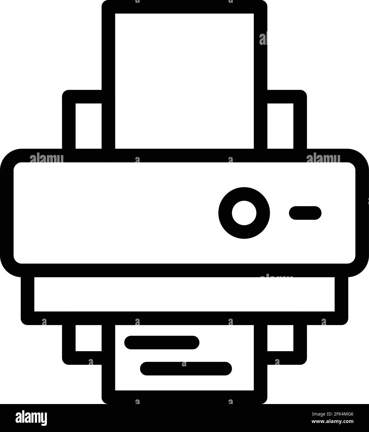 Printer icon. Outline Printer vector icon for web design isolated on ...