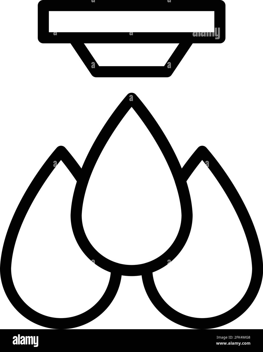 Ink drops icon. Outline Ink drops vector icon for web design isolated ...