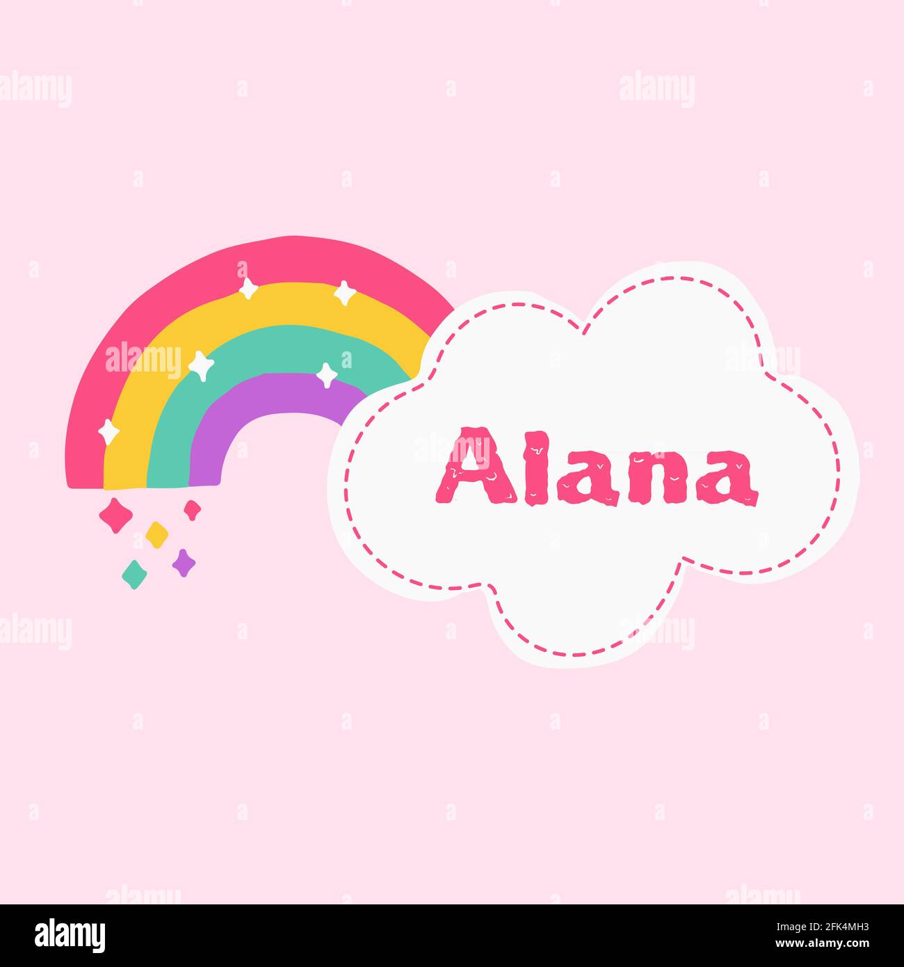 girl name design Stock Photo - Alamy