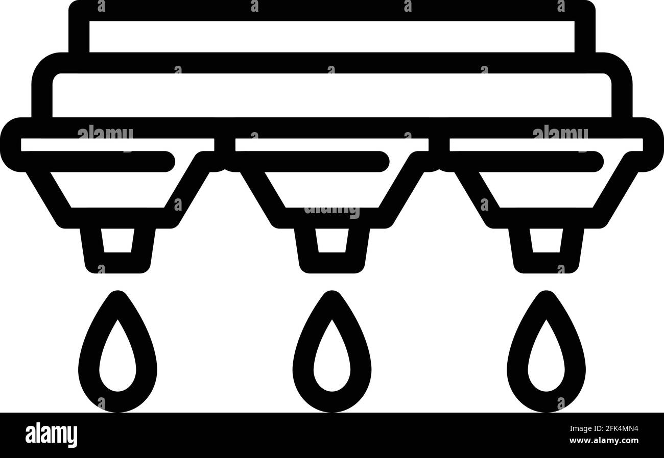 Ink drop printing icon. Outline Ink drop printing vector icon for web ...