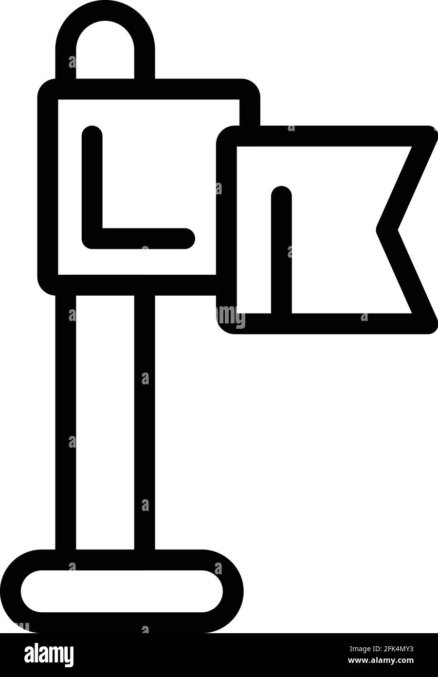 Scouting flag icon. Outline Scouting flag vector icon for web design ...