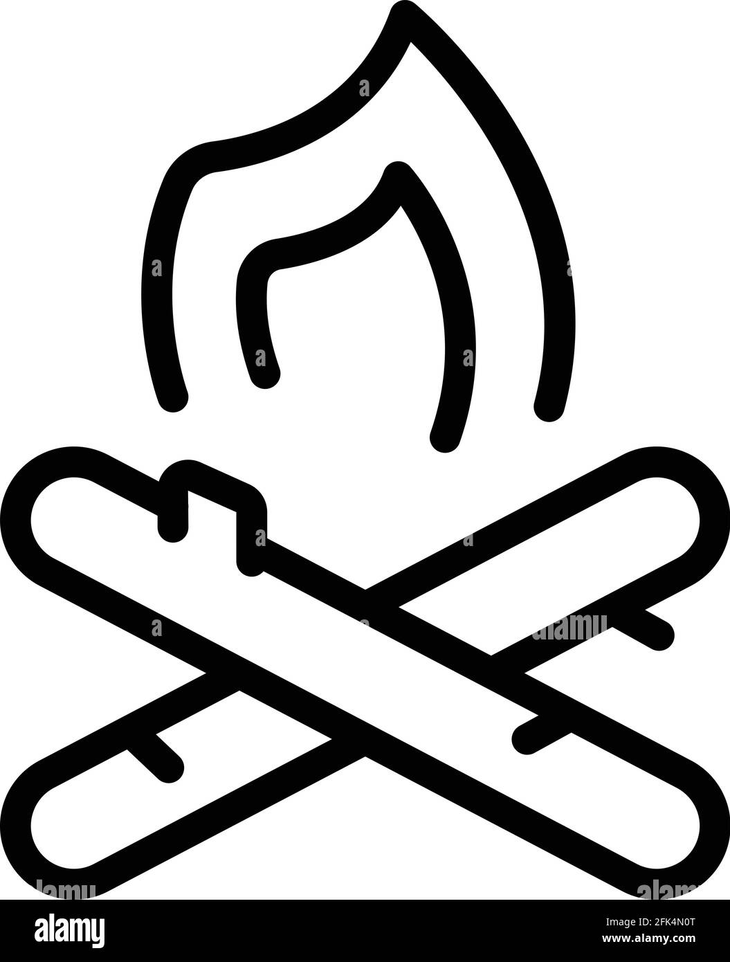 Scouting fire icon. Outline Scouting fire vector icon for web design ...