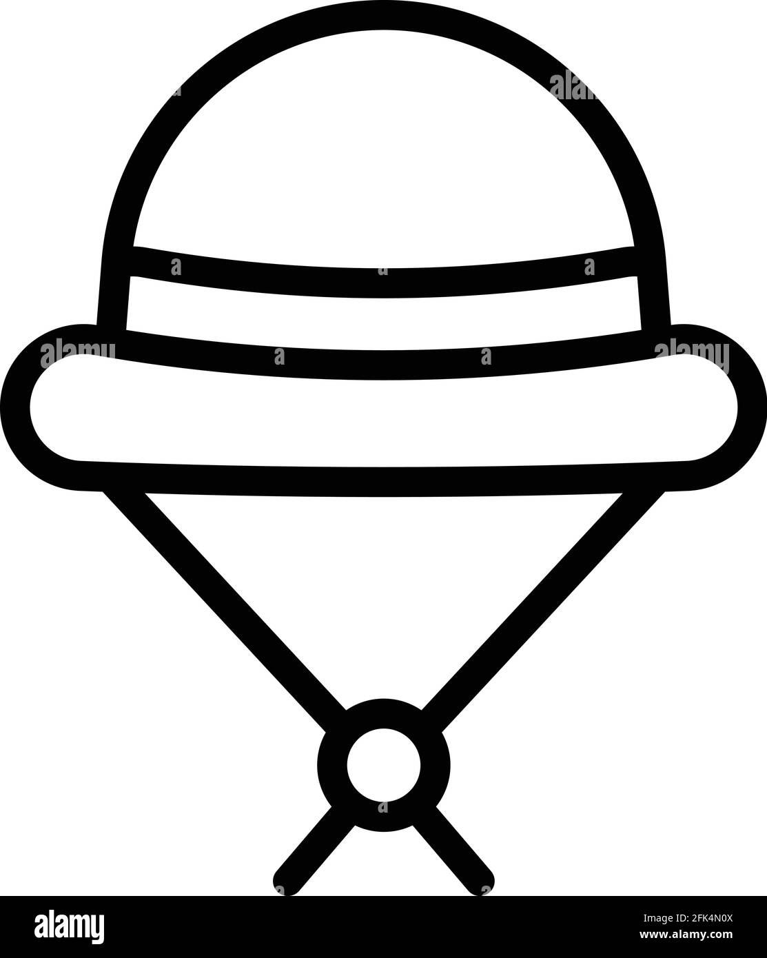 Scout hat icon. Outline Scout hat vector icon for web design isolated ...