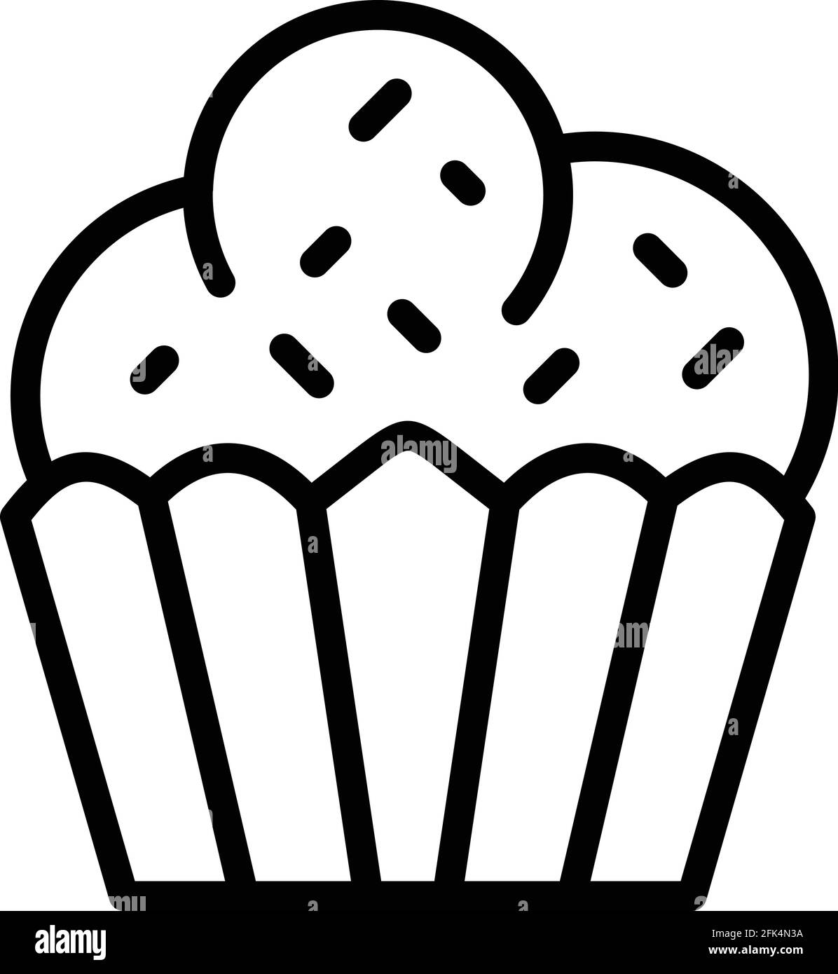 Muffin icon. Outline Muffin vector icon for web design isolated on ...