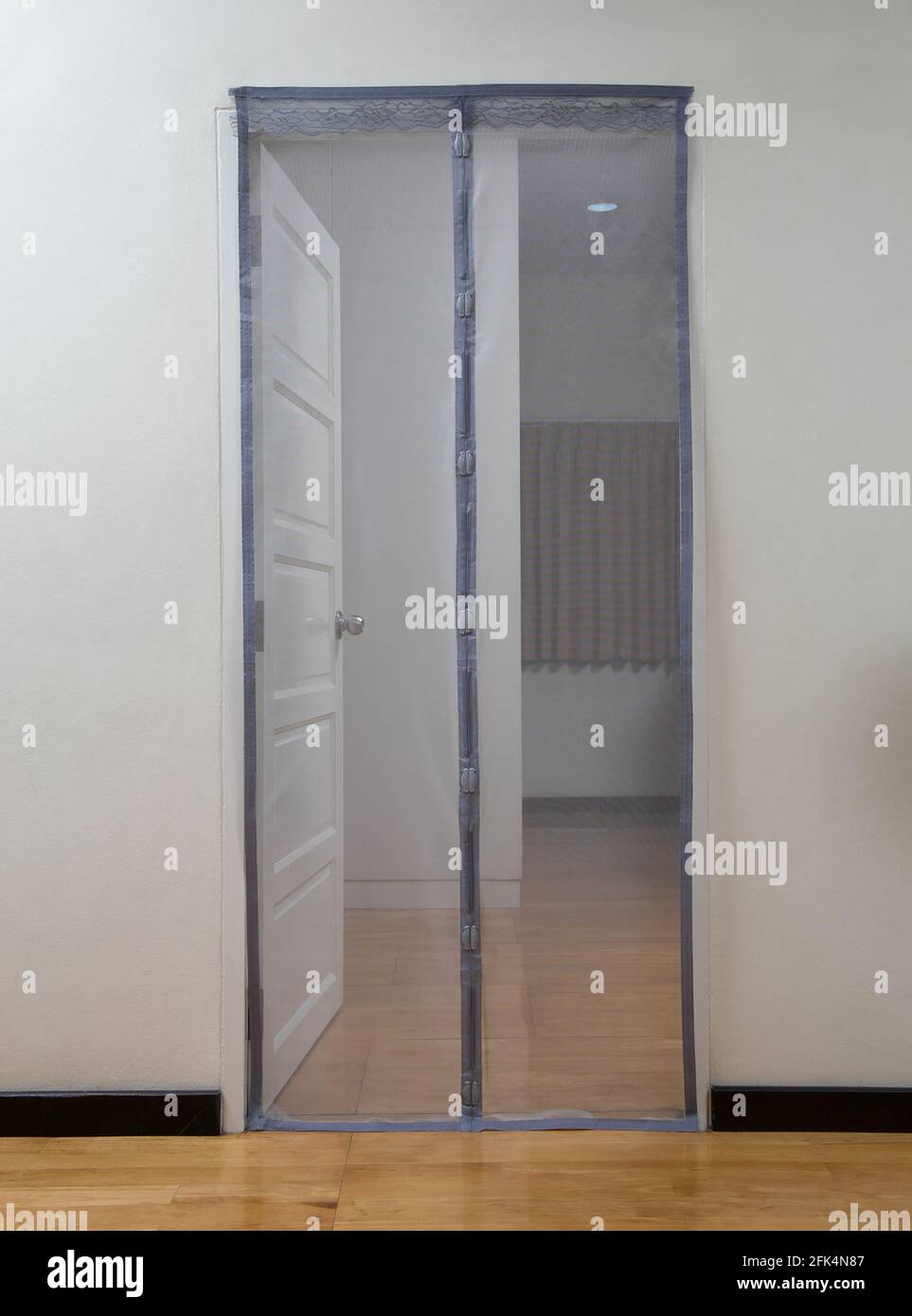 bedroom door with mosquito net for protect you from mosquito or insect ...