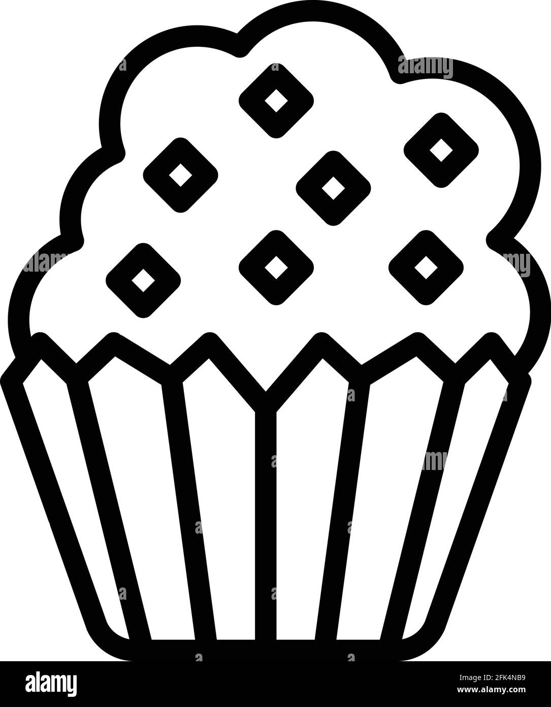 Handmade muffin icon. Outline Handmade muffin vector icon for web ...