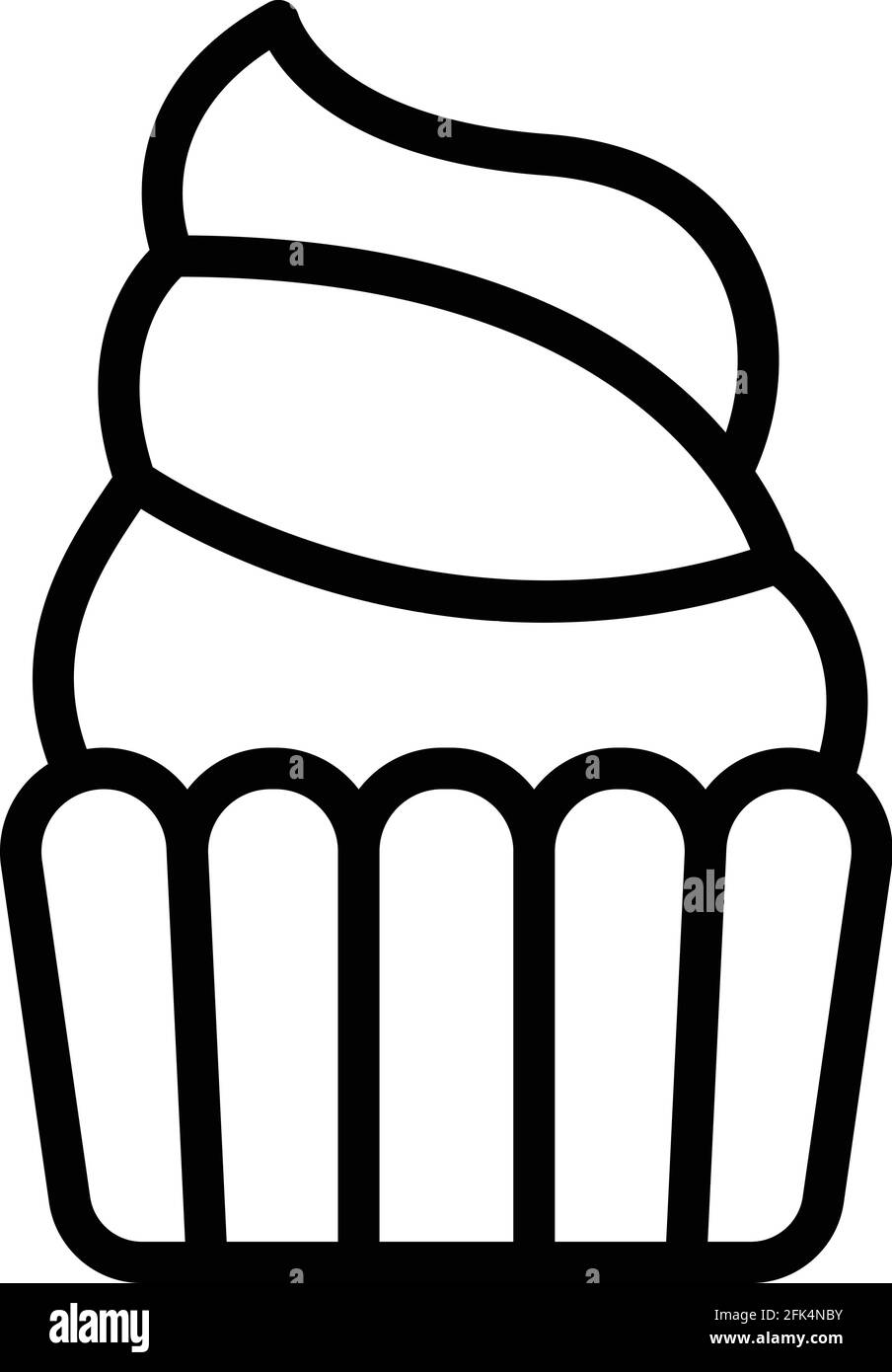 Delicious muffin icon. Outline Delicious muffin vector icon for web ...