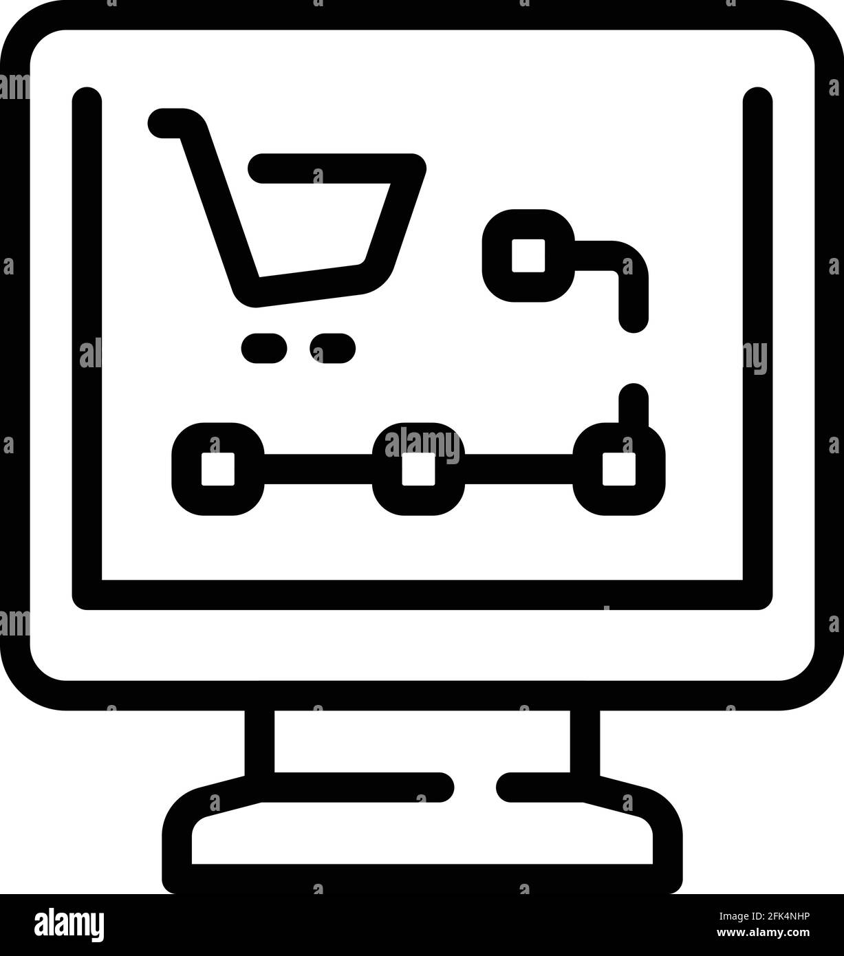 Online ordering icon. Outline Online ordering vector icon for web ...