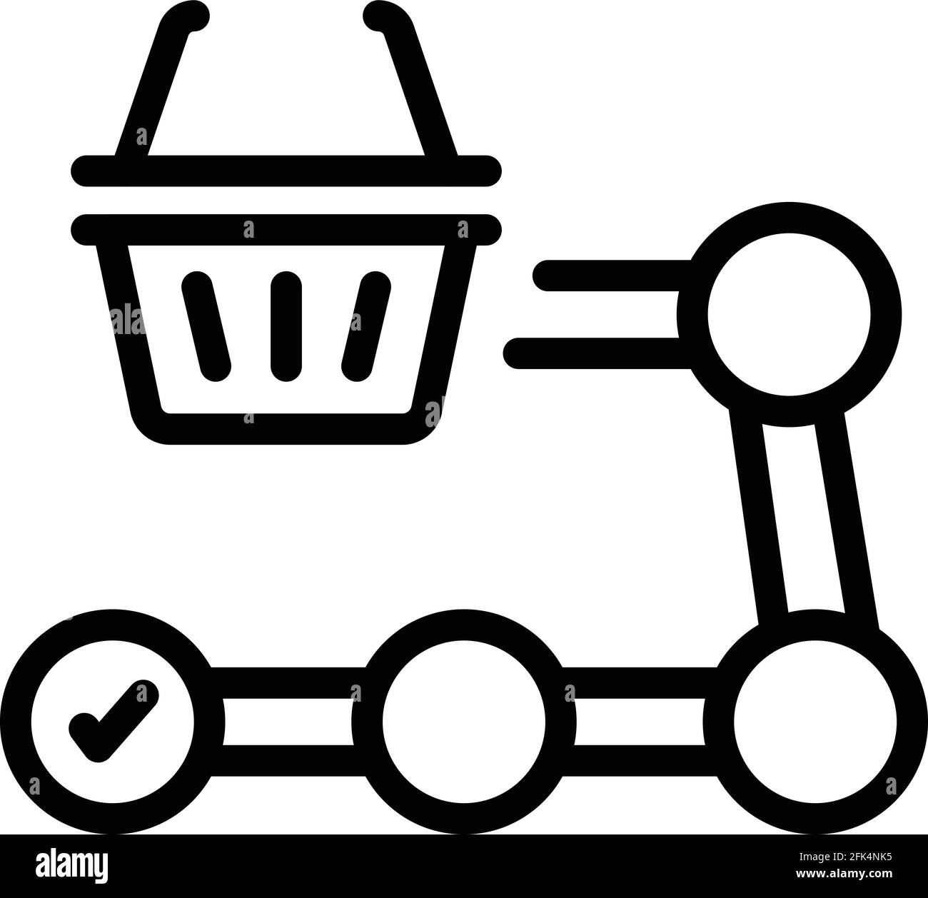 Shopping process icon. Outline Shopping process vector icon for web ...
