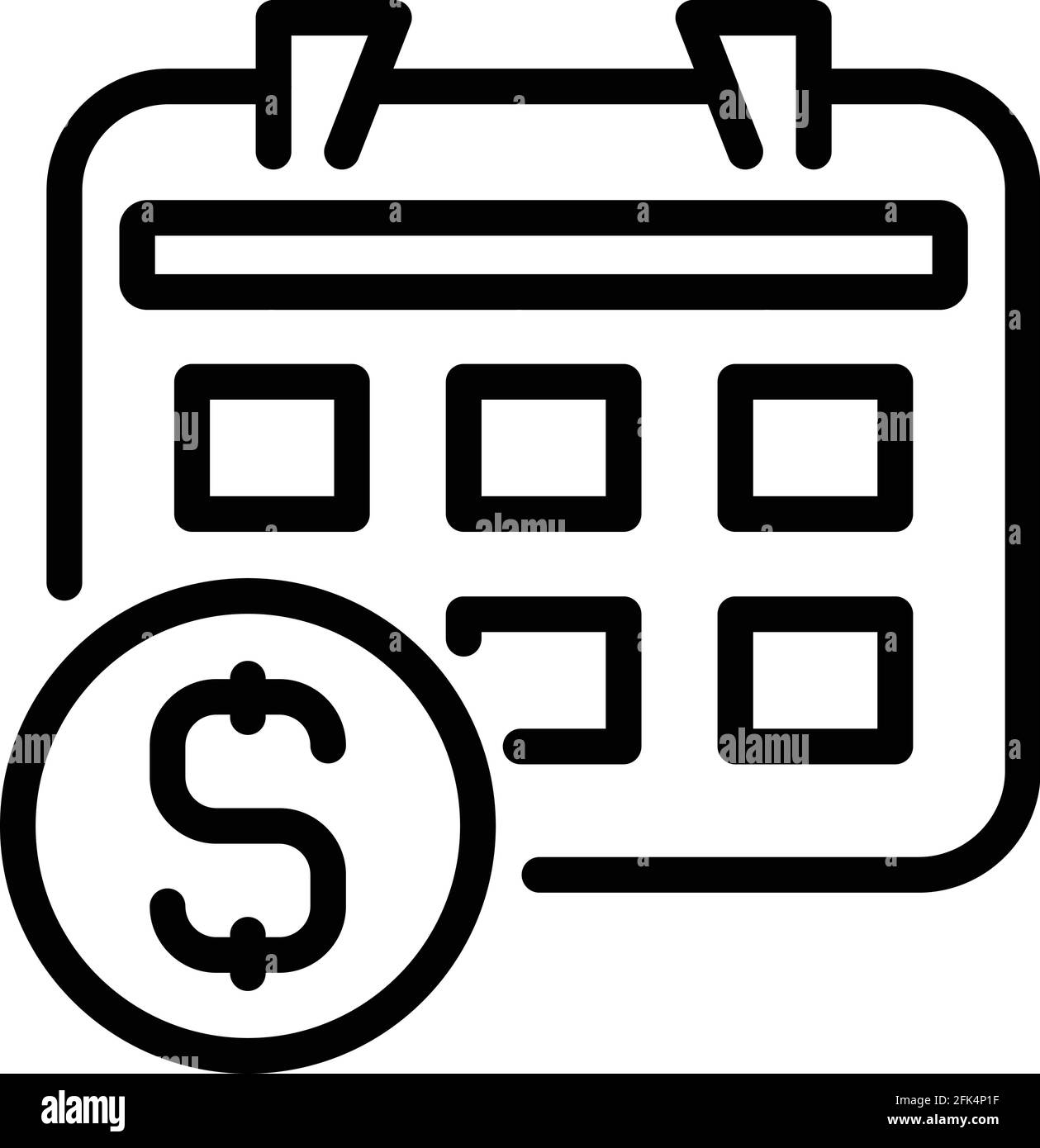 Order dollar icon. Outline Order dollar vector icon for web design ...