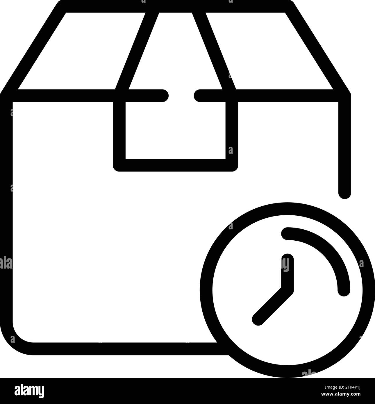 Pending parcel icon. Outline Pending parcel vector icon for web design ...
