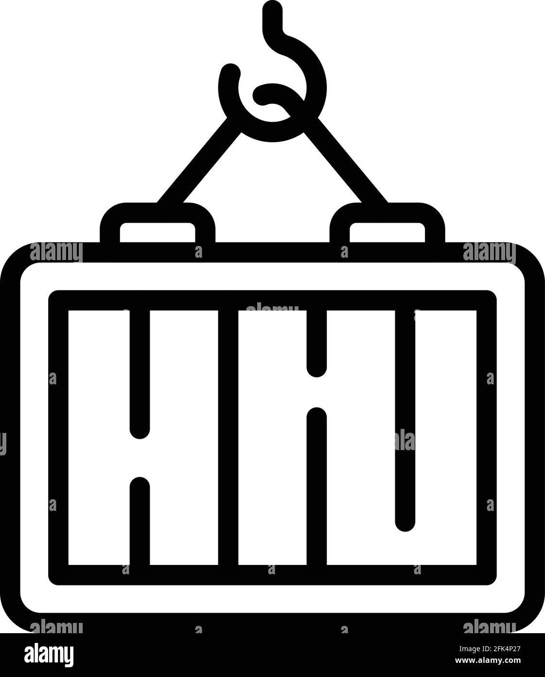 Shipping container icon. Outline Shipping container vector icon for web ...