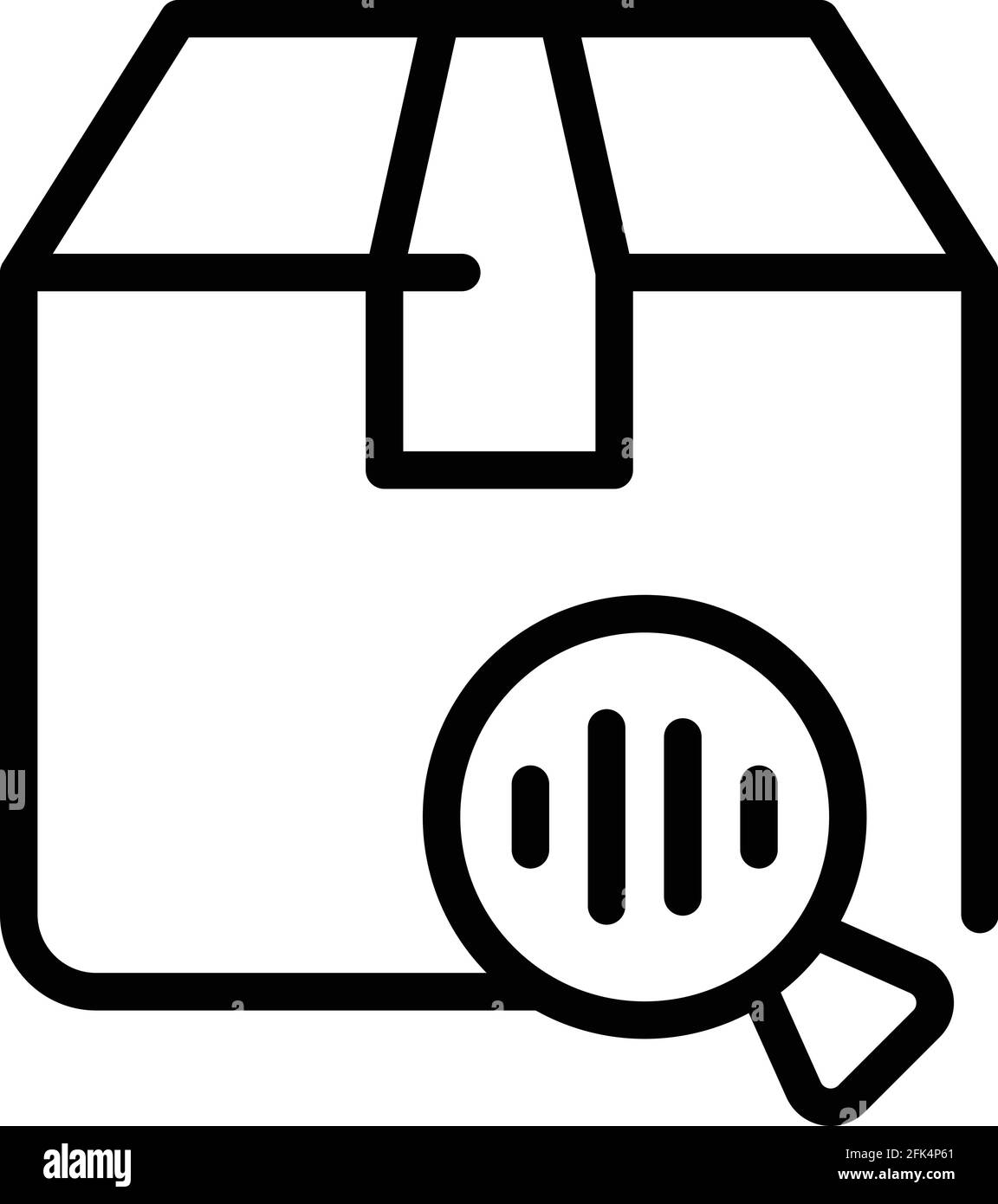 Shipping box icon. Outline Shipping box vector icon for web design ...