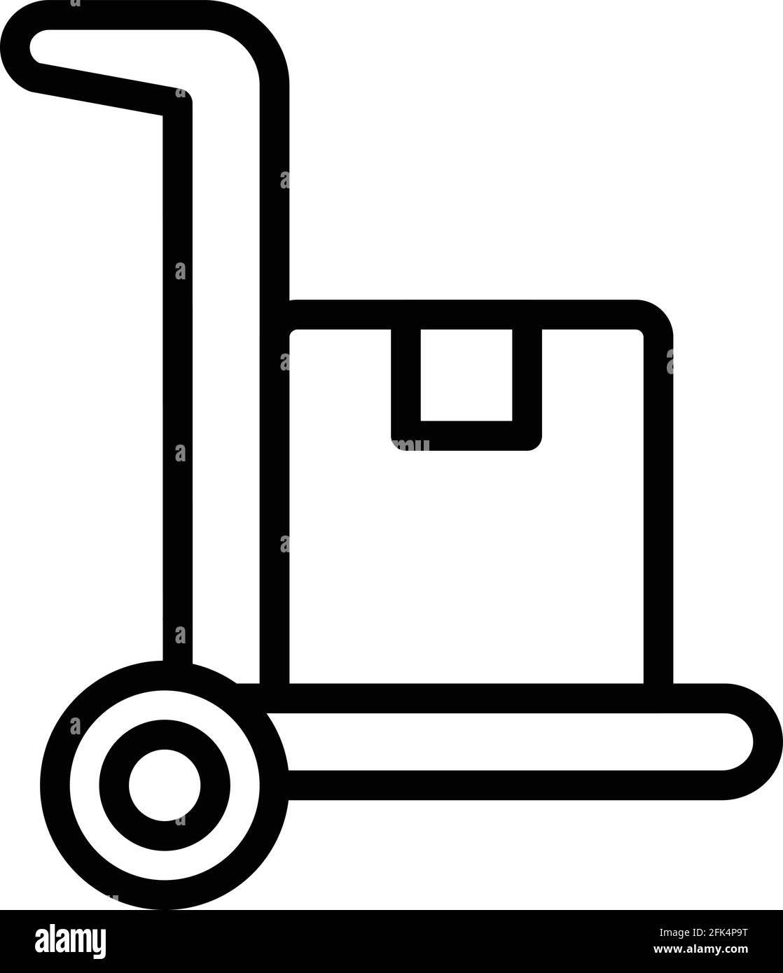 Trolley parcel icon. Outline Trolley parcel vector icon for web design ...